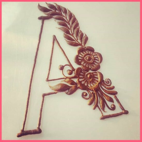 Mehndi Designs Of Letter A With Pictures